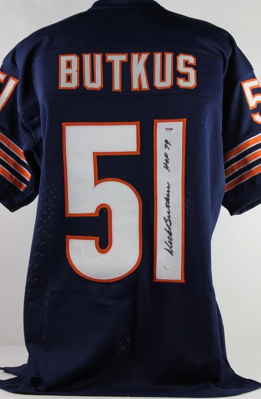 Lot Detail Dick Butkus Signed Chicago Bears Jersey Psa Dna